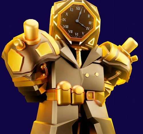 Golden Future Large Clockman Toilet tower defense