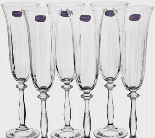 Новый набор бокалов для шампанского Crystalex