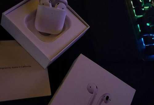 Безпроводные наушники Airpods 2 поколения идеал