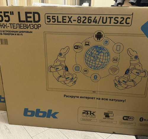 Телевизор BBK 55LEX-8264, 55'' 4K