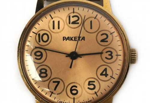 Винтажные часы Ракета 2609на СССР 1990е gold color