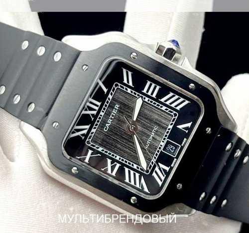 Часы Cartier santos black