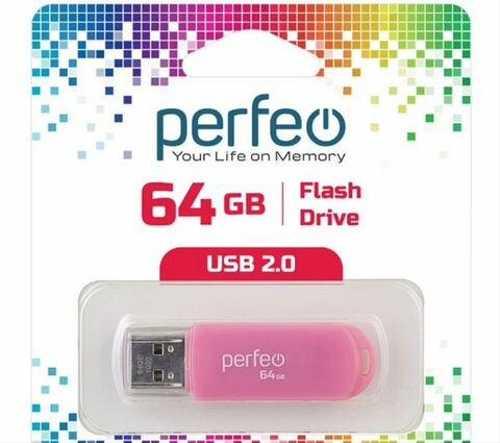 Флешка Perfeo USB 2.0 64GB C03 Pink