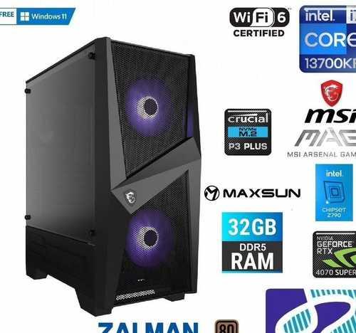 I7-13700KF/32 GB DDR5/RTX 4070 Super 12Gb/SSD 1Tb