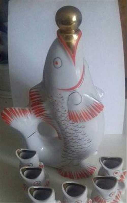 Фарфоровая Рыбка "Ликерный набор"
