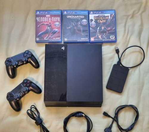 Sony Playstation 4 Fat 250Gb SSD + 1Tb HDD внешний