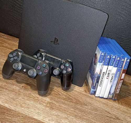 Sony playstation 4 slim 1tb 2 геймпада