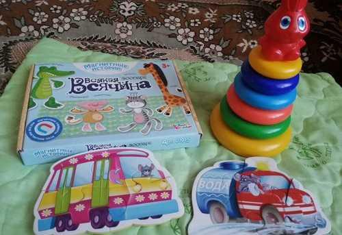 Детская магнитная мозаика, мягкие пазлы и игрушка
