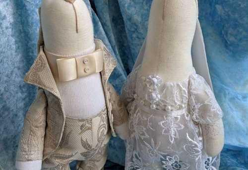 Интерьерные куклы зайцы "Жених и Невеста "