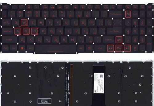 Клавиатура для ноутбука Acer Nitro 5 AN515-54 черн