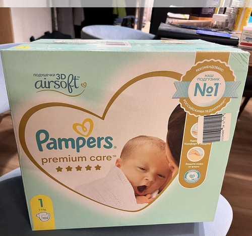 Подгузники pampers premium care 1