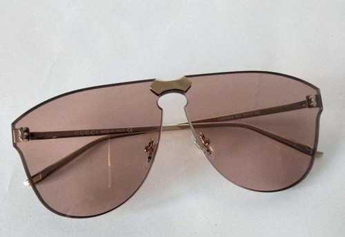 Очки Gucci aviator цвет карамель с толстыми линзам