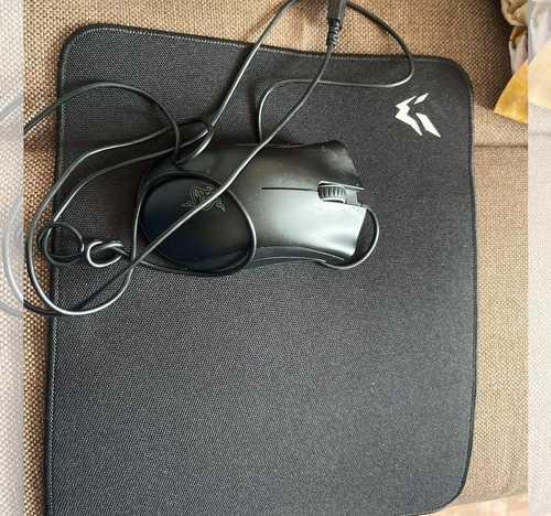 Игровая мышь razer deathadder essential   коврик