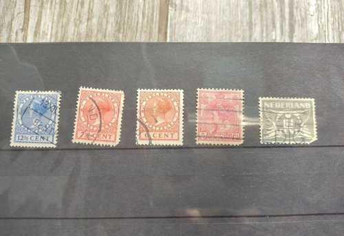 Почтовые марки Нидерланды и Бельгия
