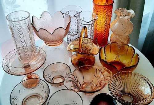 Посуда - цветное стекло периода СССР