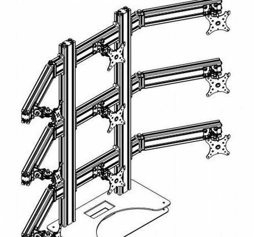 Настольный кронштейн для 9 мониторов с креплением к столу algl 920W