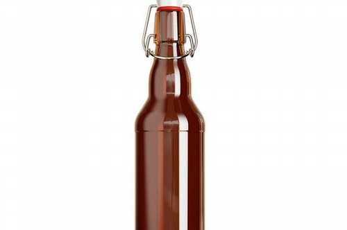 Бутылка бугельная с пробкой П-32-10-500 коричнево