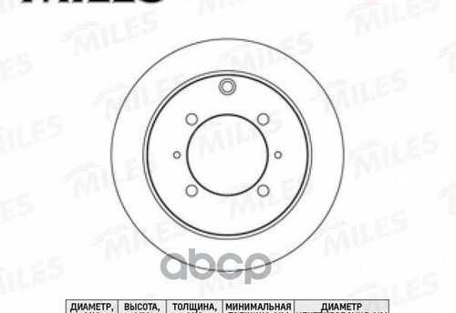 Диск тормозной задний mitsubishi lancer 1.3/1.6