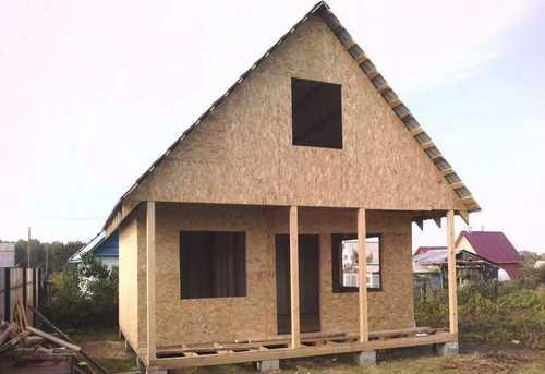 Дачный домик каркасный 6х6