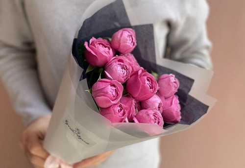 Букет цветов «Фиолет» (Роза кустовая пионовидная)