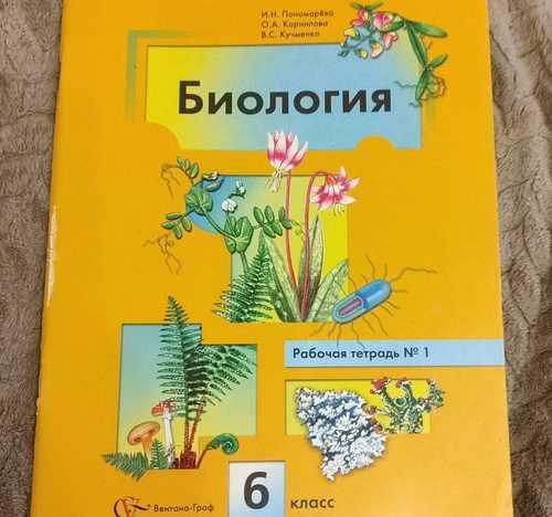 Рабочая тетрадь по биологии 6 класс