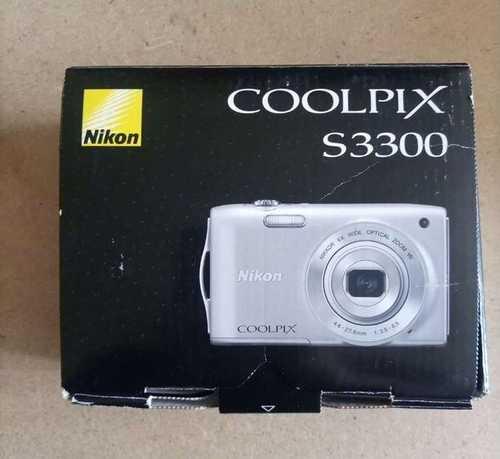 Фотоаппарат Nikon Coolpix S3300 с чехлом и SD 8GB