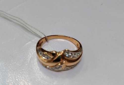 Золотое кольцо с фианитами (20400)