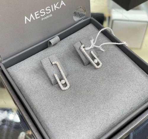 Золотые серьги Messika 5.9 гр 0.81 ct