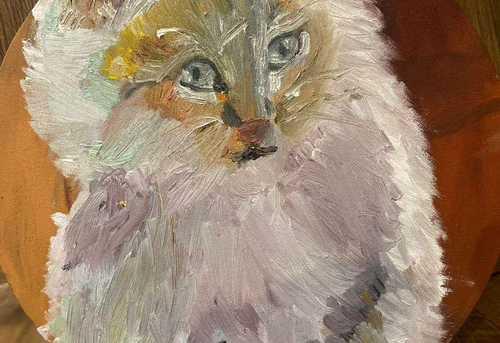 Рисунок кота маслом