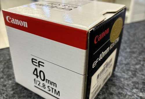 Объектив Canon EF 40 mm f/2.8 STM