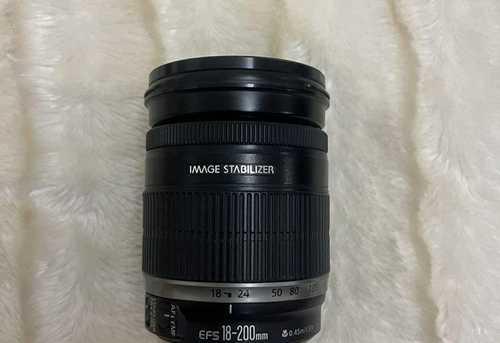 Canon zoom lens ef-s 18-200mm 1:3.5-5.6 is