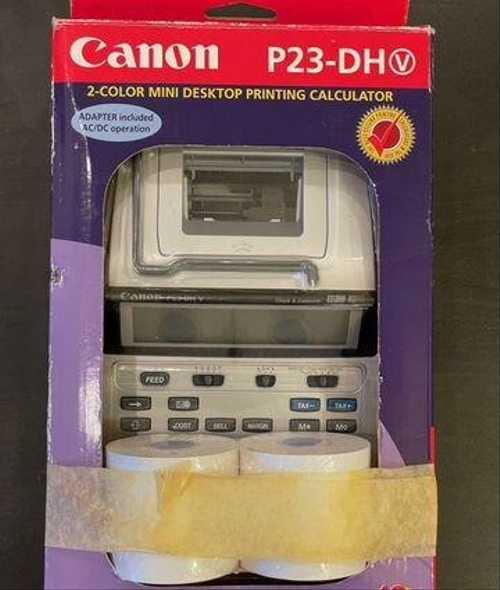 Canon 2 color mini desktop printing calculator
