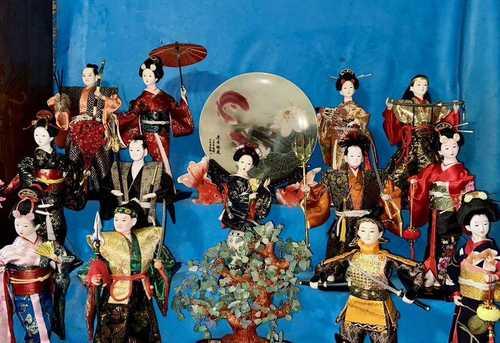 Куклы гейши самураи декор