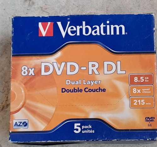 Dvd Диски записываемые verbatim dual layer 8.5Gb