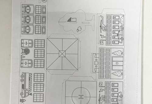 Икеа IKEA макет города картонный 10 предм