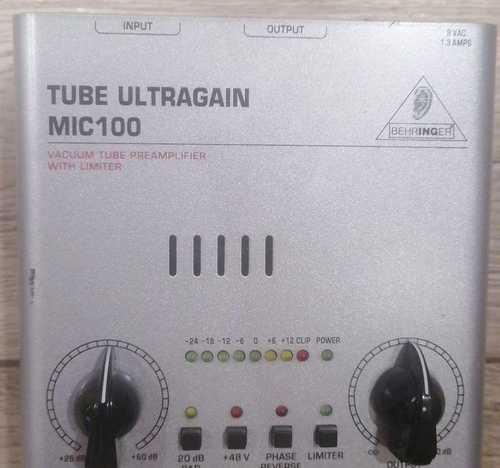 Микрофонный усилитель behringer tube MIC 100