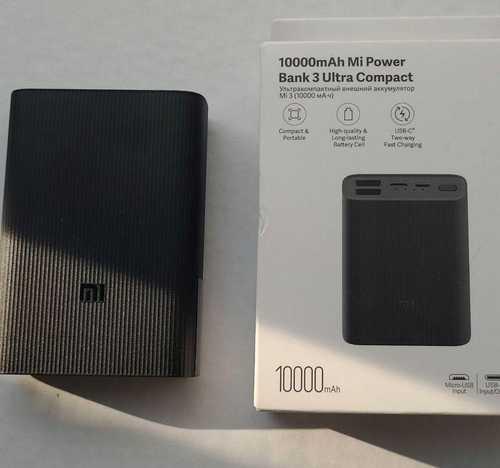 Повербанк 10000mah mi powerbank 3 ultra compact