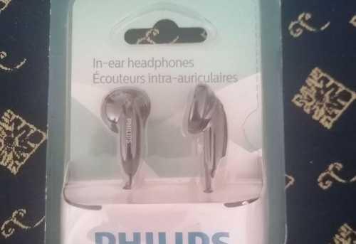 Наушники Philips, жёсткие вкладыши. 3,5 мм