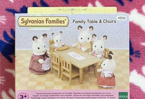 Sylvanian Families стол, стулья (новый набор)