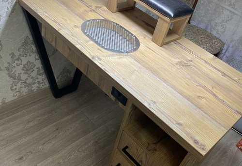 Маникюрный стол с вытяжкой лофт