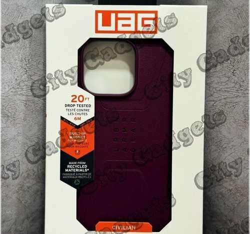 Чехол Uag Civilian для iPhone 16 Pro Bordeaux