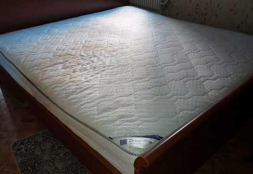 Кровать двуспальная деревянная 180 х 210