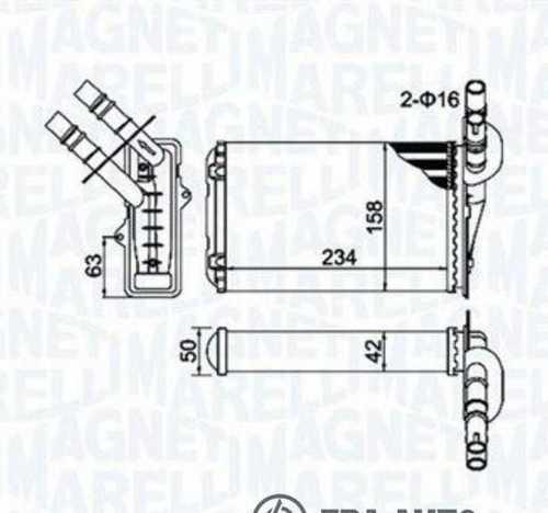 Magneti marelli 350218404000 Радиатор отопит.234x158