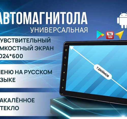 Магнитола Android 2din универсальная