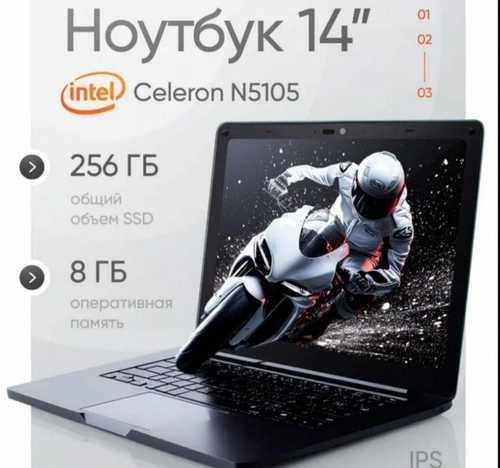 Новый ноутбук 14" full HD/ IPS /N5105/ DDR4 12gb