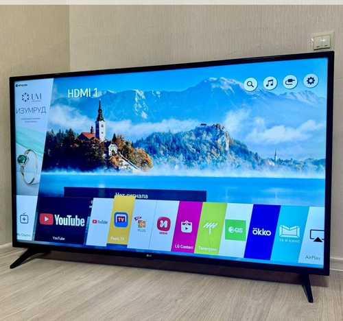 Огромный телевизор LG (55") 140см, 4K, SMART