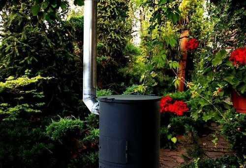 Печь для сжигания мусора Дымок-3 250 литров (4мм)