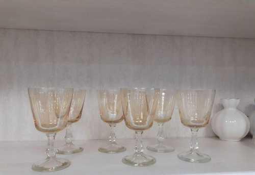 Бокалы для шампанского цветное стекло СССР