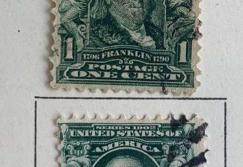 Редкие Почтовые марки США старые 19-20 века