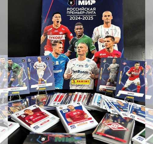 Рпл 2024/25 наклейки карточки Panini журнал поштуч